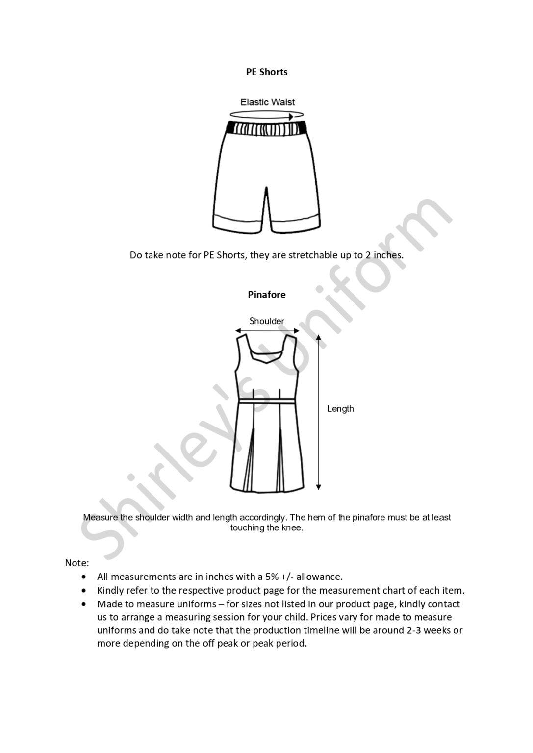 Measurement Guide - Shirley Season Wear